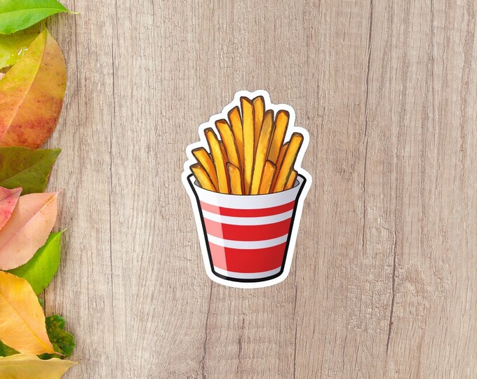 Classic French Fries Die Cut Sticker - Etsy