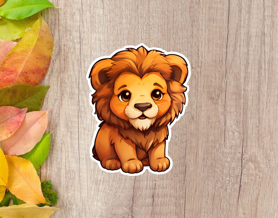 Cute Lion Sticker | Digital Download | Animal Planner Stickers ...