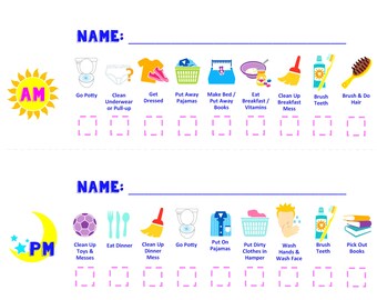 Morning and Evening Routine Checklists for Older Kids - Etsy