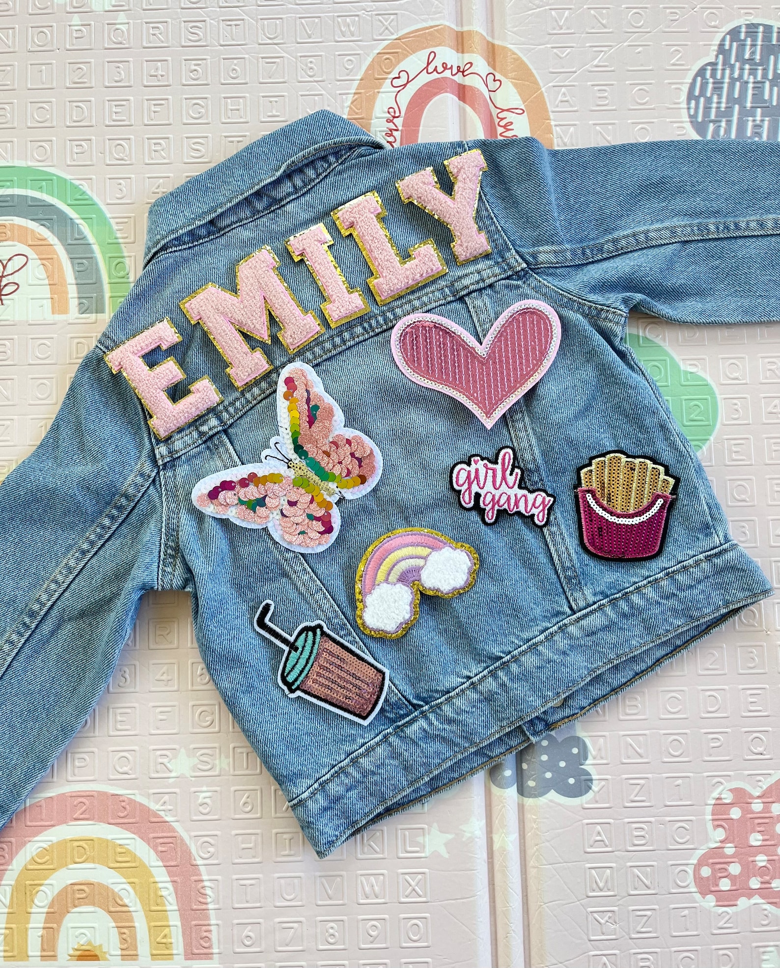 Custom Made Jean Jacket for Baby and Toddler , Personalized Denim ...