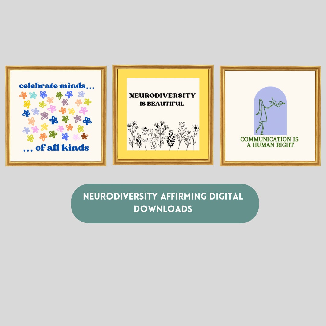 Neurodiversity 3 Digital Print Bundle SPED Classroom Decor - Etsy