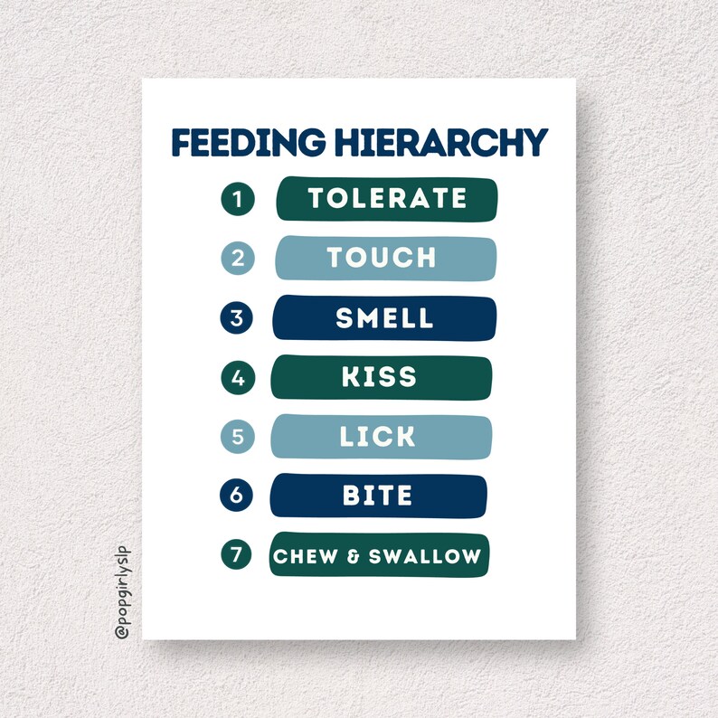 Feeding Hierarchy Poster Print, SLP/OT - Etsy