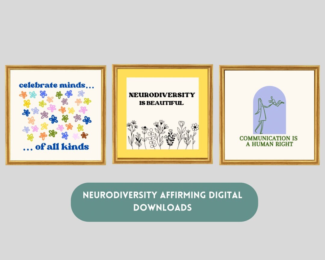 Neurodiversity 3 Digital Print Bundle, SPED Classroom Decor, SLP/OT ...