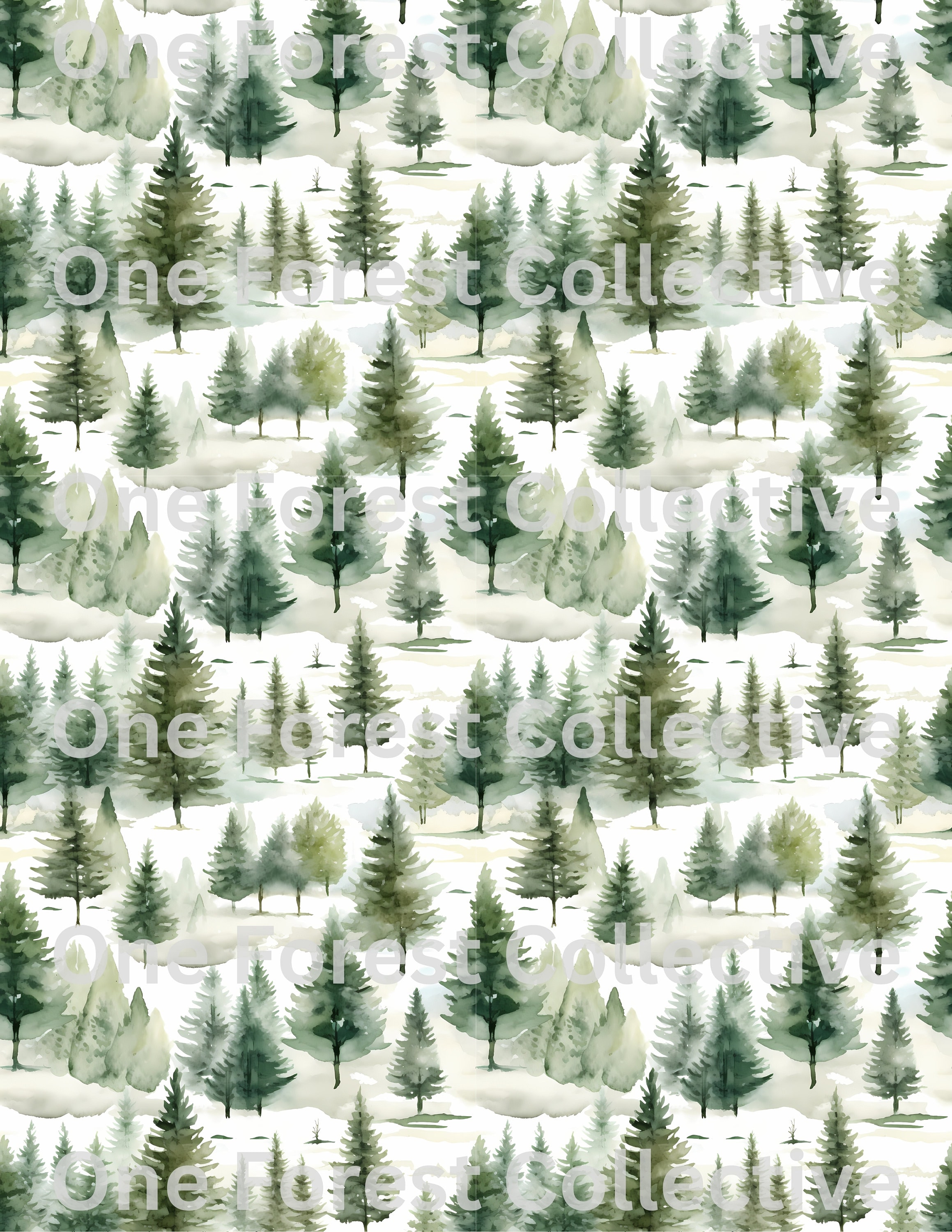 16 Watercolor Forest Printable Paper Patterns Digital Images Scrapbook ...