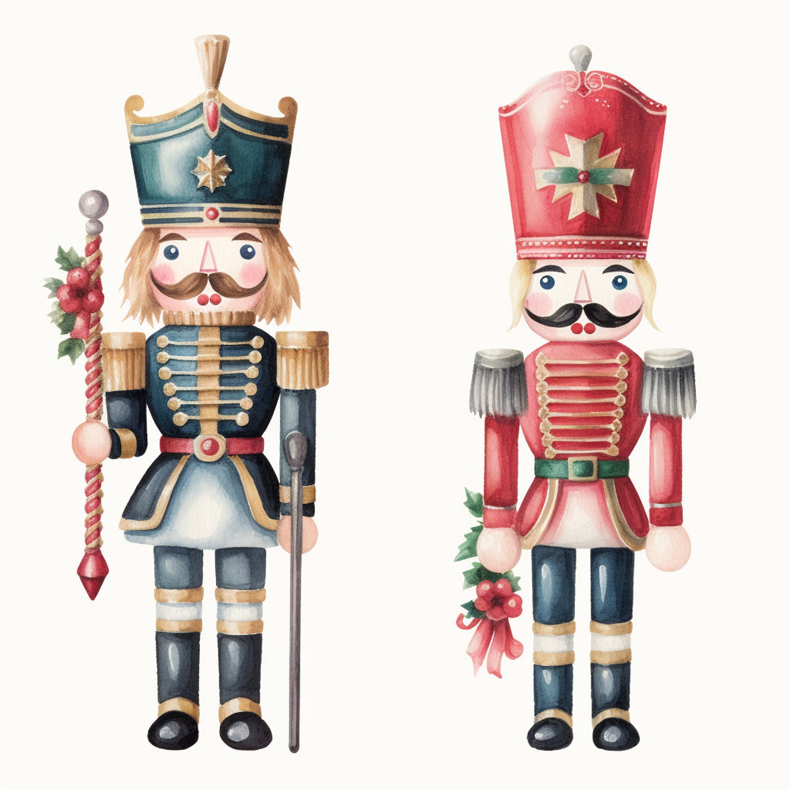 Nutcracker Clipart 19 JPG High Quality Digital Download Merry Christmas ...