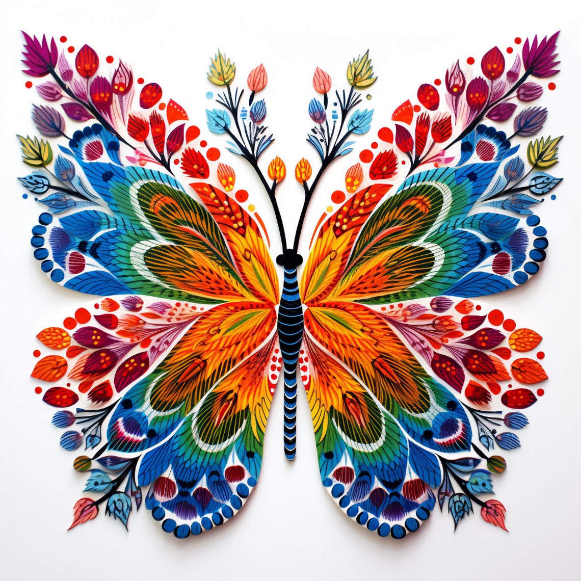 Butterfly Clip Art Wild Butterfly 16 JPG High Quality Digital Download Journal Junk Scrapbook ...