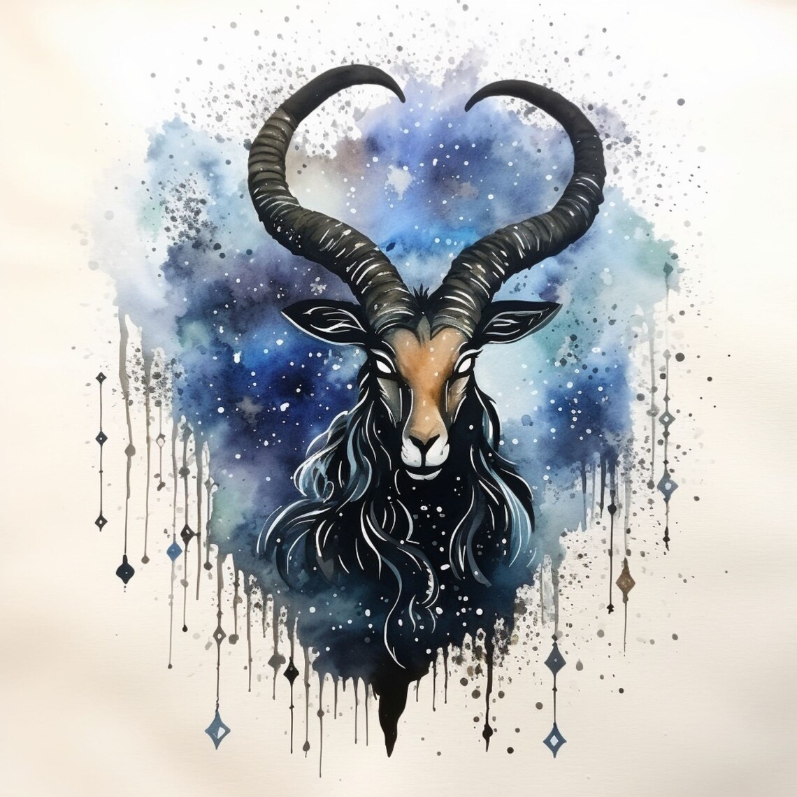 Capricorn Goat 42 PNG Images Earth Sign Saturn Card Making Clip Art ...