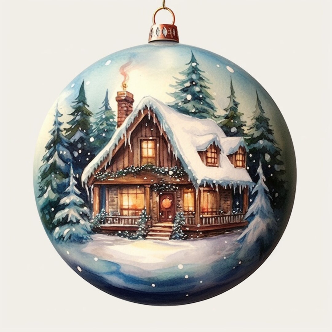 Christmas Ornament Bauble 15 JPG High Quality Digital Download Merry ...