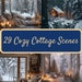 29 Winter Themed Cozy Cottage Scenes Clips Hygge Cozy PNG Instant ...