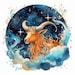 Capricorn Goat 42 PNG Images Earth Sign Saturn Card Making Clip Art ...