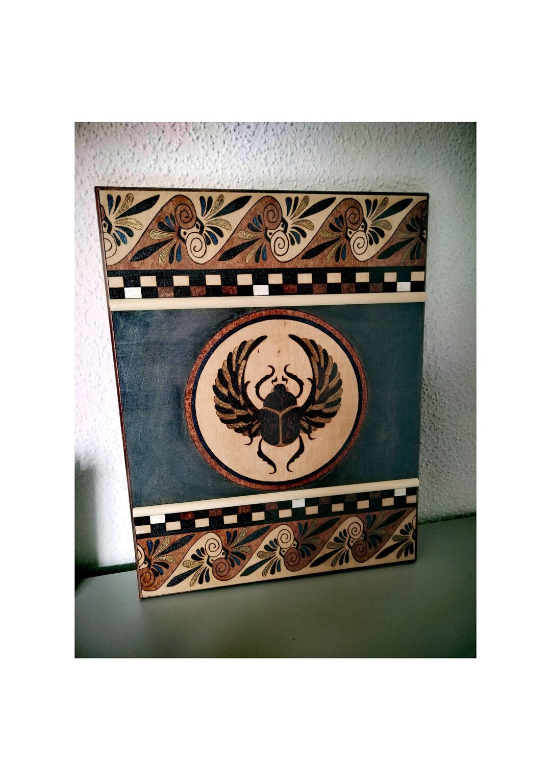Wood Table Pyrography Scarab Ethnic Pattern - Etsy