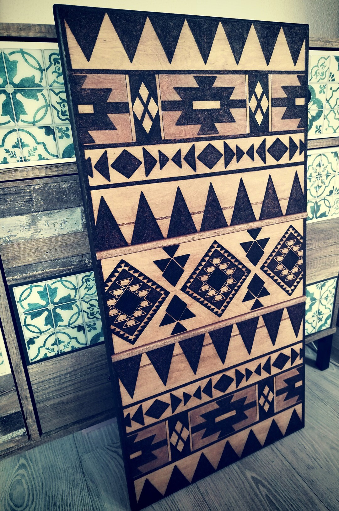 Aztec Pyrography Panel - Etsy