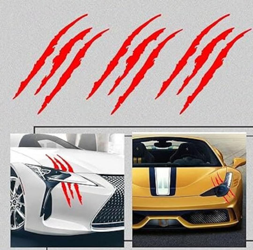 Monster Claw Scratch Decal sticker for Car Headlight Decor - Etsy
