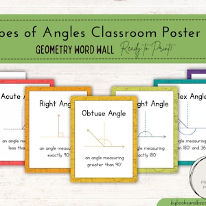 Math Bulletin Geometry Classroom Posters, Types of Angles Math ...