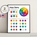 Kids Color Theory Poster, Color Wheel Art, Winter Craft Printable ...