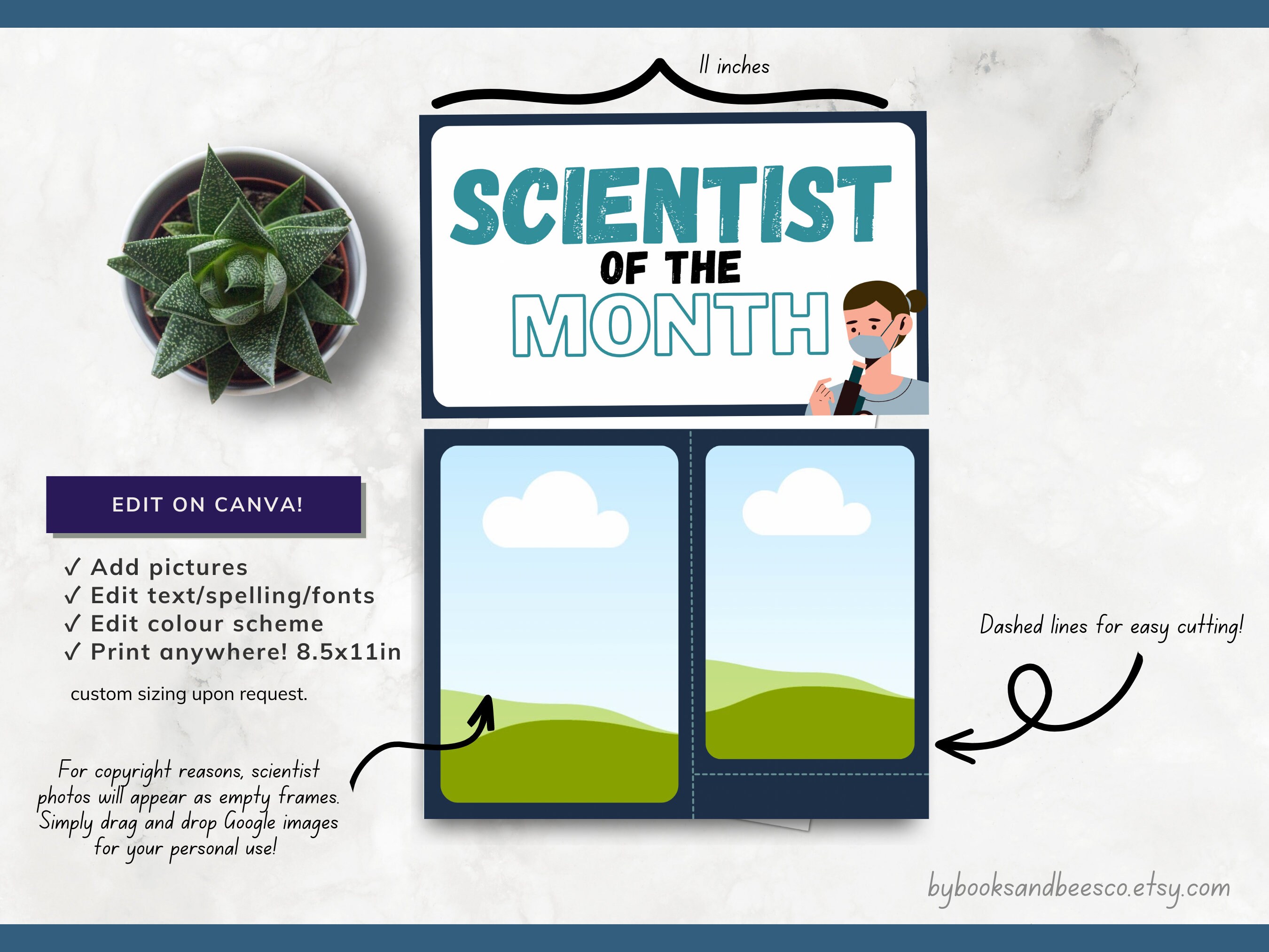 Scientist of the Month Poster Set, Marie Curie Poster, Printable ...