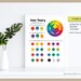 Kids Color Theory Poster, Color Wheel Art, Winter Craft Printable ...