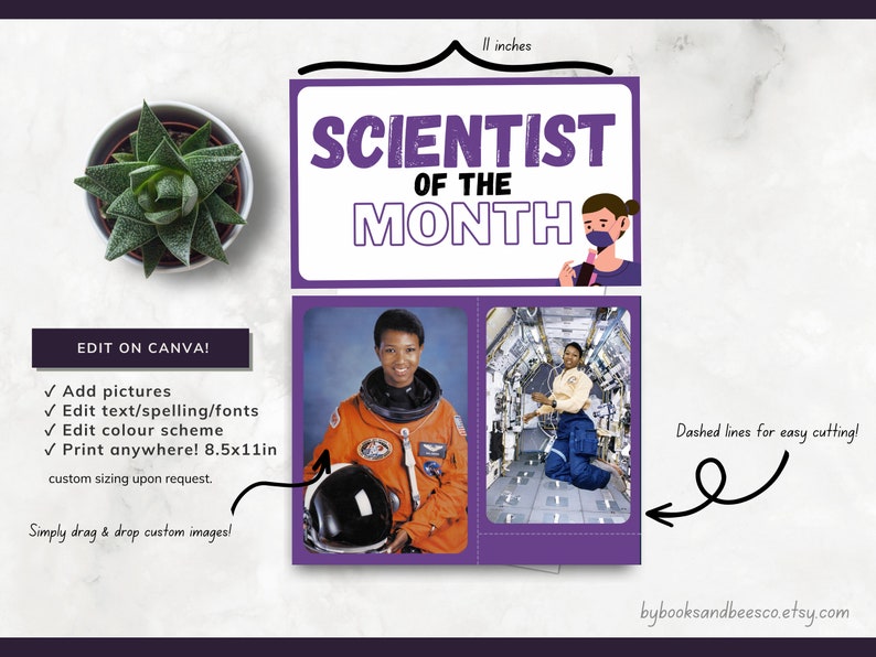 Scientist of the Month Poster Set, Mae Jemison Poster, Printable ...