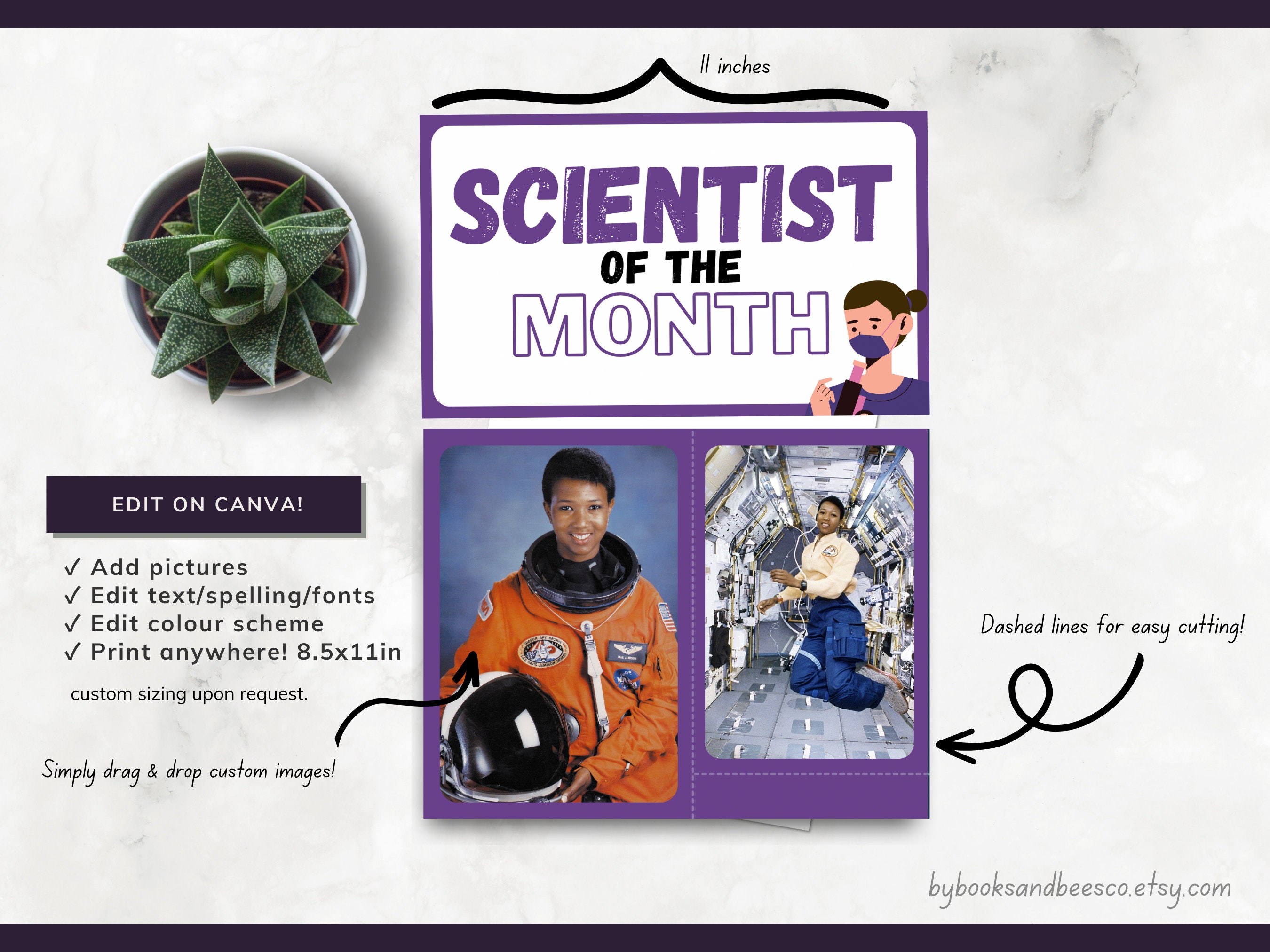 Scientist of the Month Poster Set, Mae Jemison Poster, Printable ...