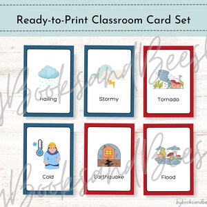 Montessori Weather Flashcards, Educational Weather Cards for Kids ...