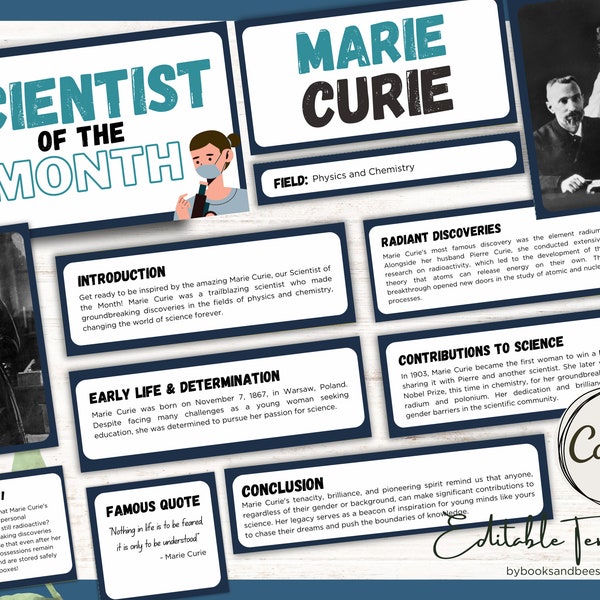 Marie Curie - Etsy