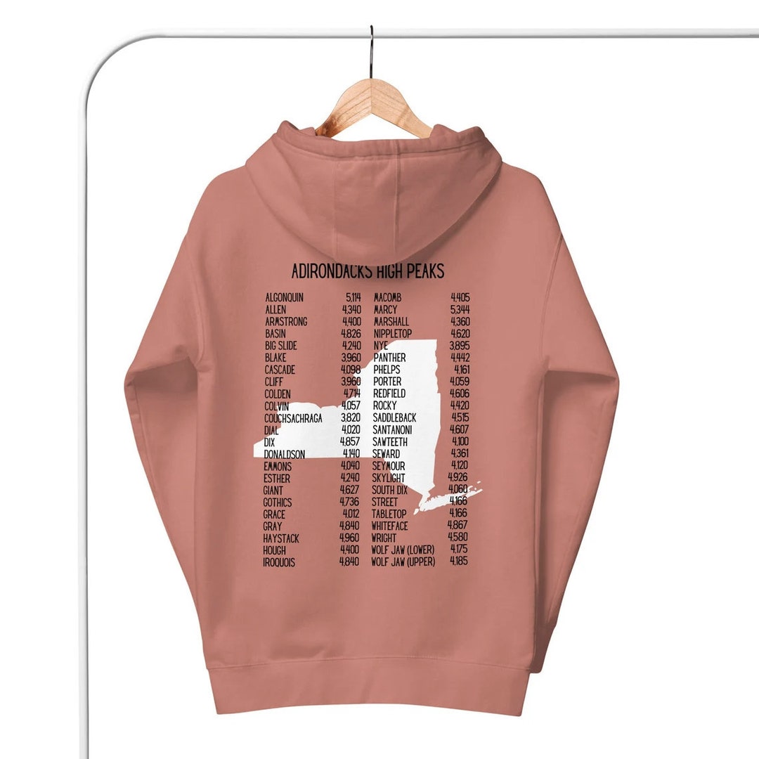 Adirondacks High Peaks Hiking Small Logo Sweatshirt, New York ADK 46 ...