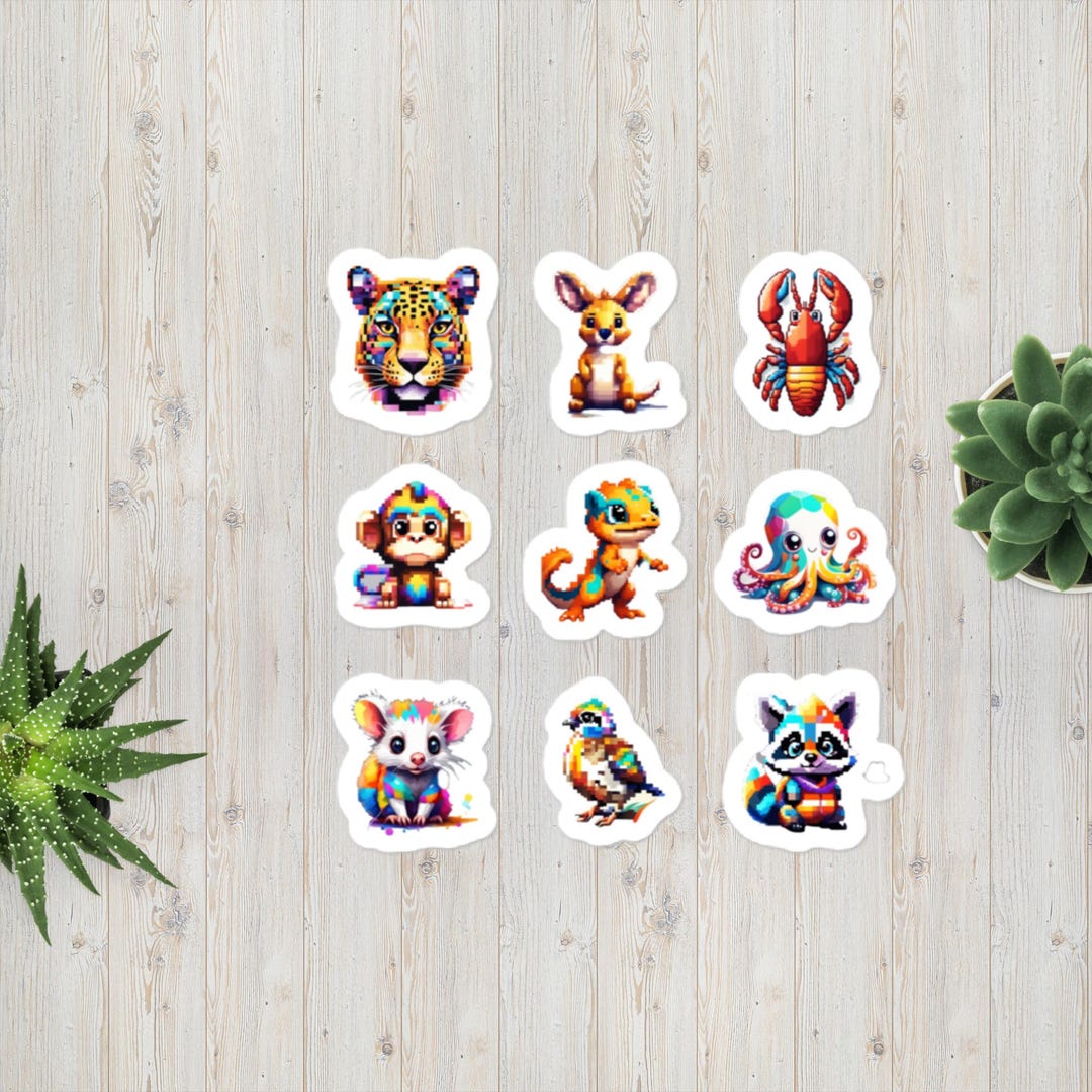 Cute Pixel Animal Stickers Pack 2/3 Sticker - Etsy