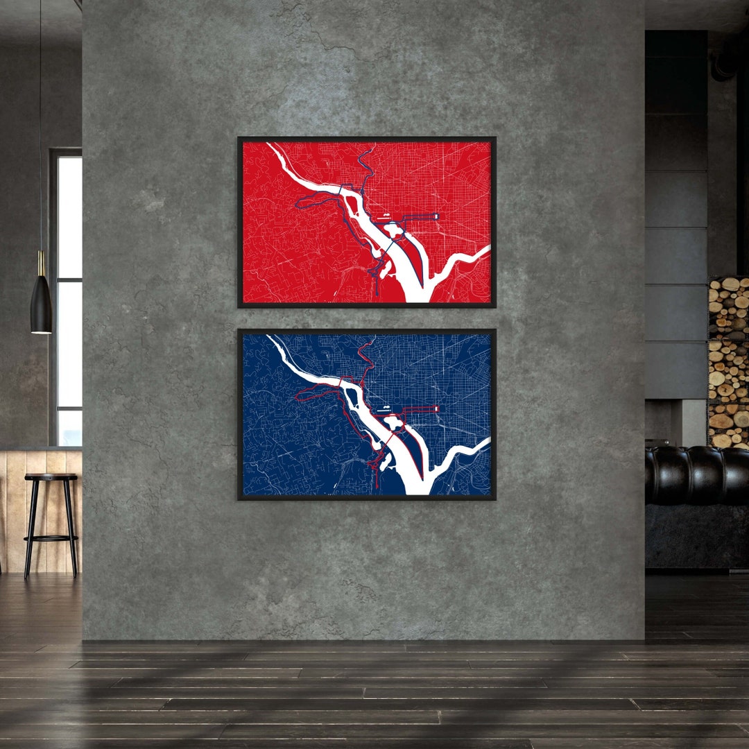 Marine Corps Marathon Personalized Map Poster or Canvas - Etsy