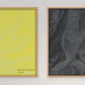 Mount Elbert Colorado Topographic Map Poster or Canvas - Etsy