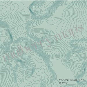 Mount Blue Sky Colorado Topographic Map Poster or Canvas - Etsy