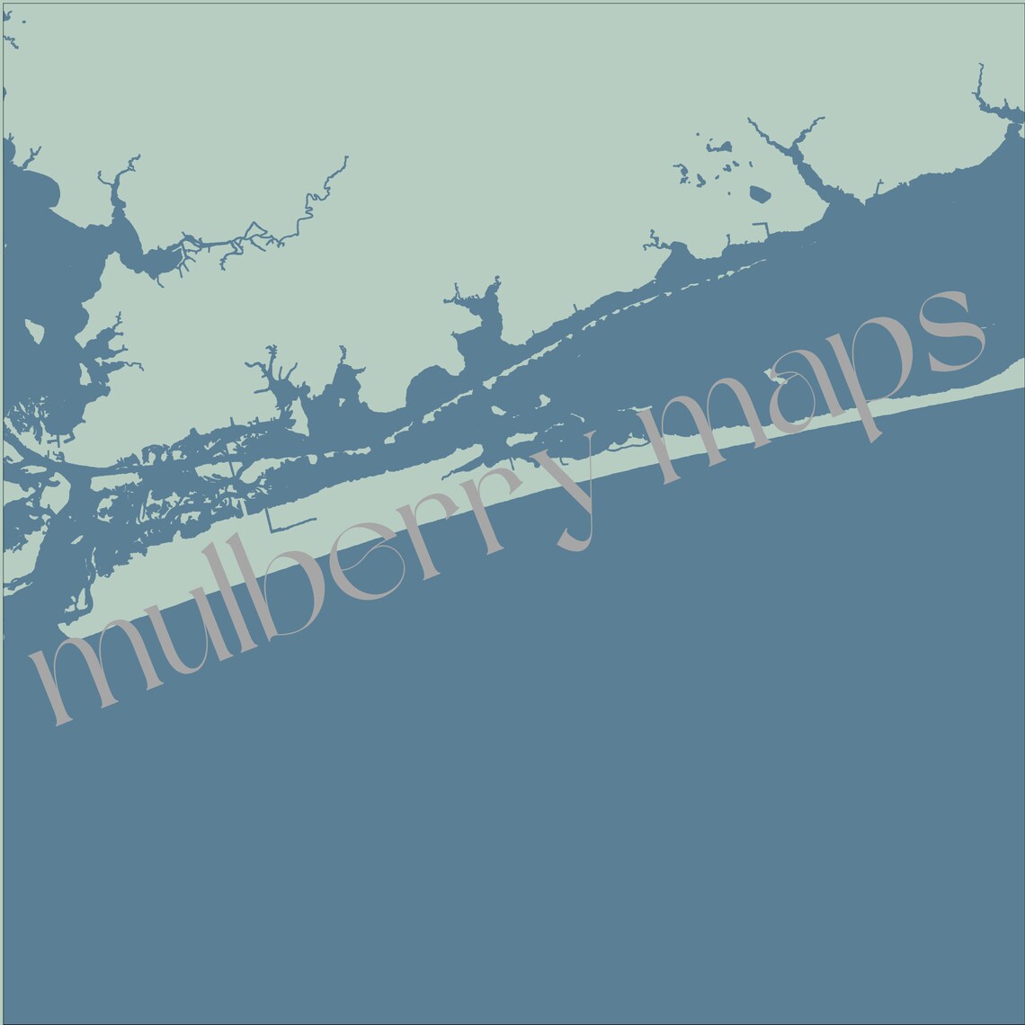 Emerald Isle North Carolina Map SVG Vector File - Etsy