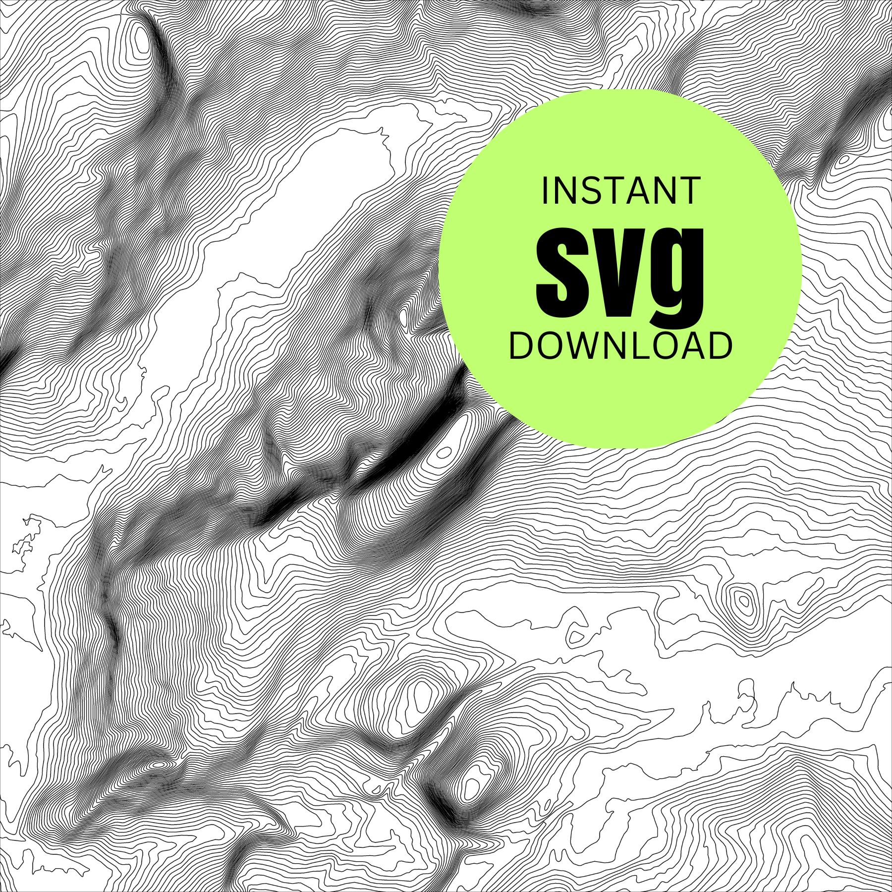 Half Dome Yosemite Topographic Map SVG Vector File - Etsy