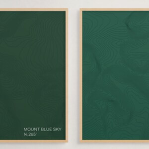 Mount Blue Sky Colorado Topographic Map Poster or Canvas - Etsy