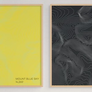 Mount Blue Sky Colorado Topographic Map Poster or Canvas - Etsy