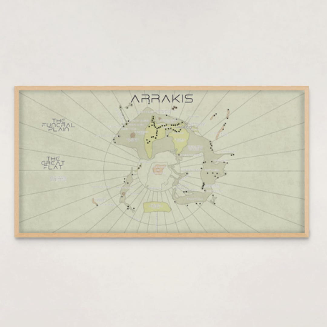 Dune Arrakis Canvas Map - Etsy UK