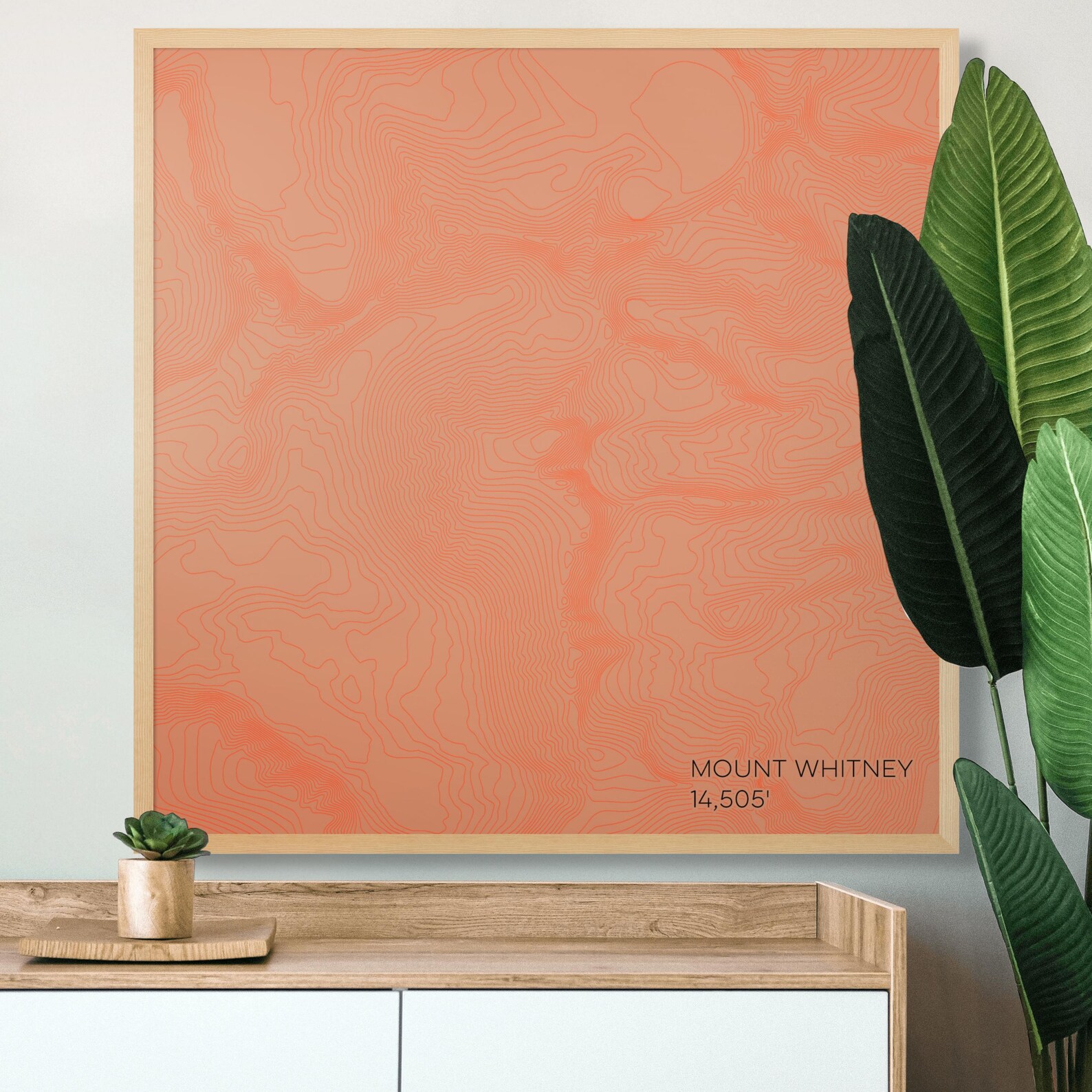 Mount Whitney California Topographic Map Poster or Canvas - Etsy