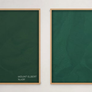 Mount Elbert Colorado Topographic Map Poster or Canvas - Etsy