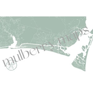 Oak Island North Carolina Map Poster or Canvas - Etsy