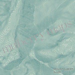 Mount Elbert Colorado Topographic Map Poster or Canvas - Etsy