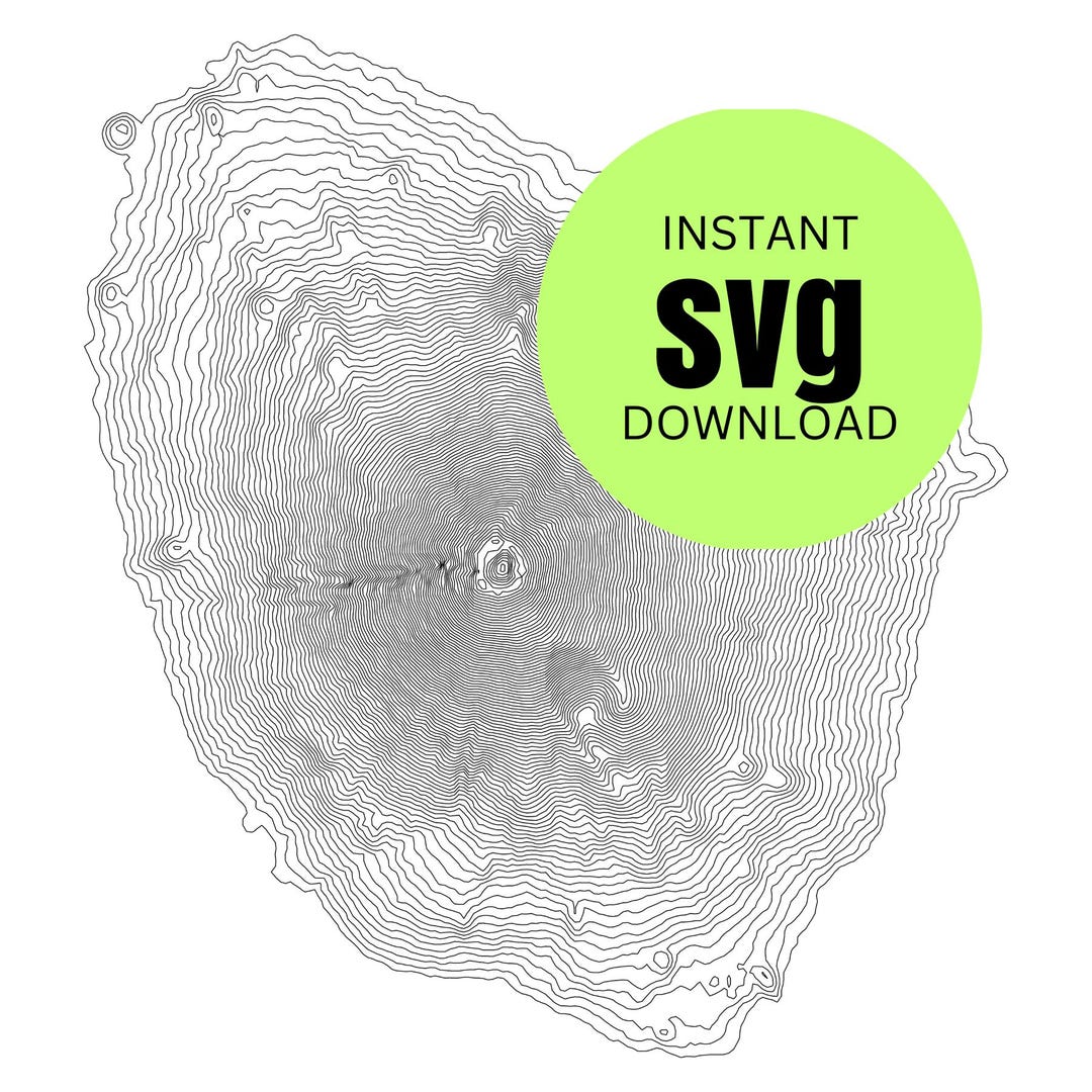 Mount Fuji Japan Topographic Map SVG Vector File - Etsy