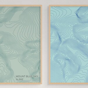 Mount Blue Sky Colorado Topographic Map Poster or Canvas - Etsy