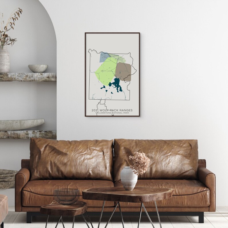 Yellowstone National Park Wolf Pack Map, Yellowstone Wolves Map ...