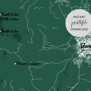 Bend Oregon Map Immediate Digital Download - Etsy
