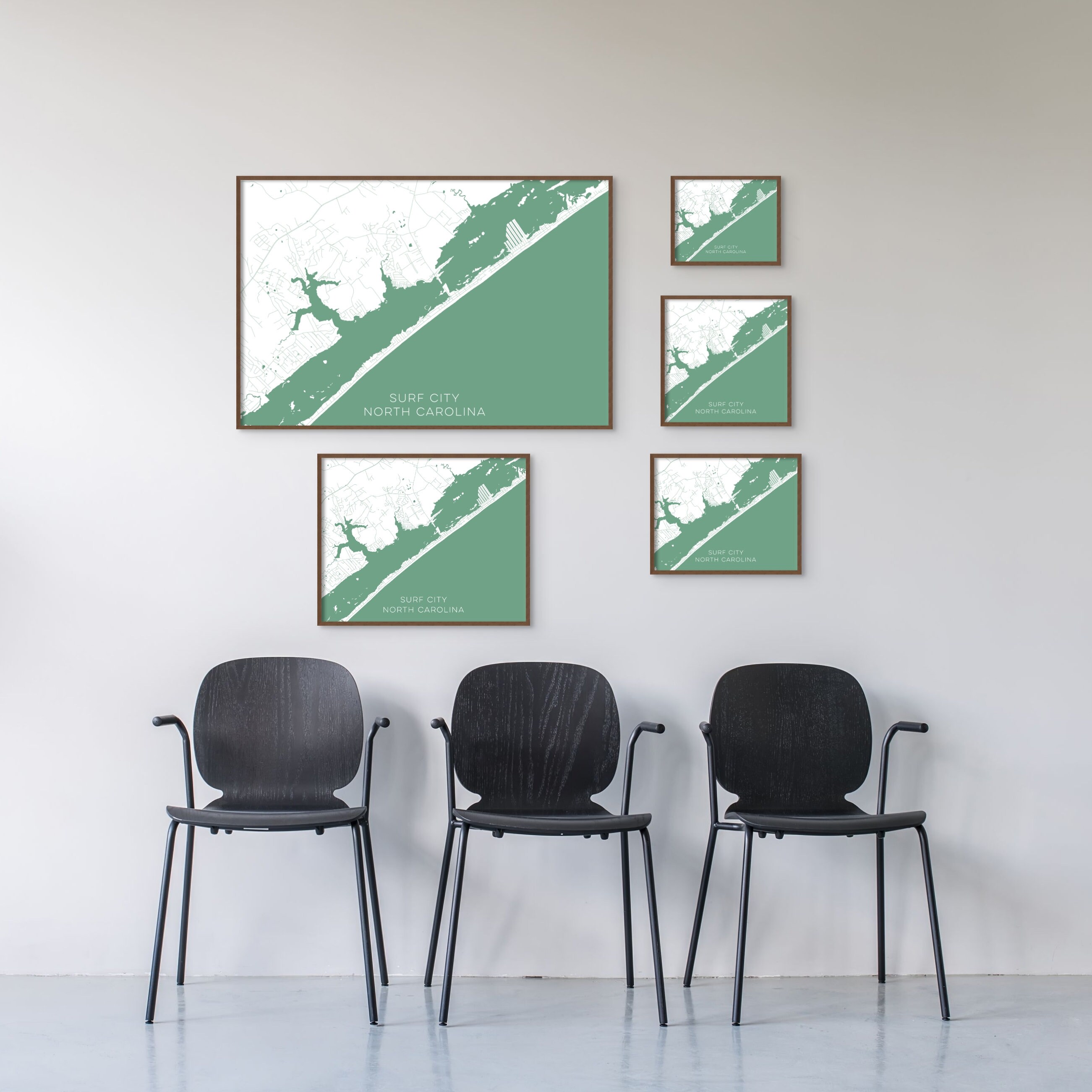 Surf City North Carolina Map Immediate Digital Download - Etsy