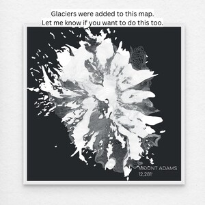 Mount Adams Washington Topographic Map Poster or Canvas - Etsy