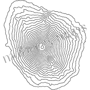 Mount Fuji Japan Topographic Map SVG Vector File - Etsy