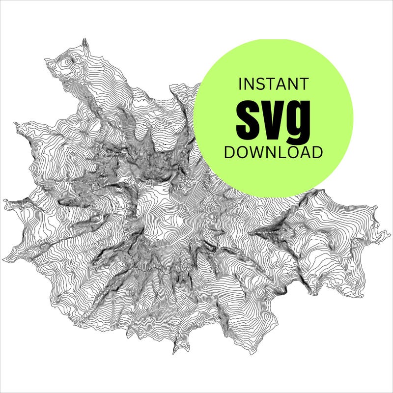 Topography Svg Vector - Etsy UK