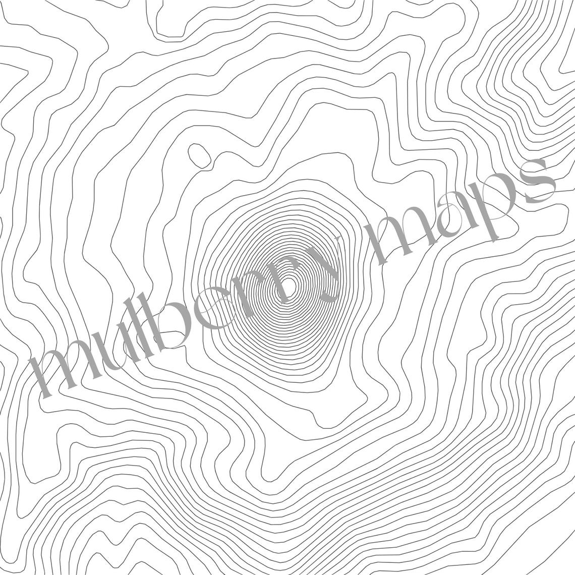 Devils Tower Wyoming Topographic Map SVG Vector File - Etsy