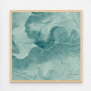 Mount Katahdin Maine Topographic Map Poster or Canvas - Etsy