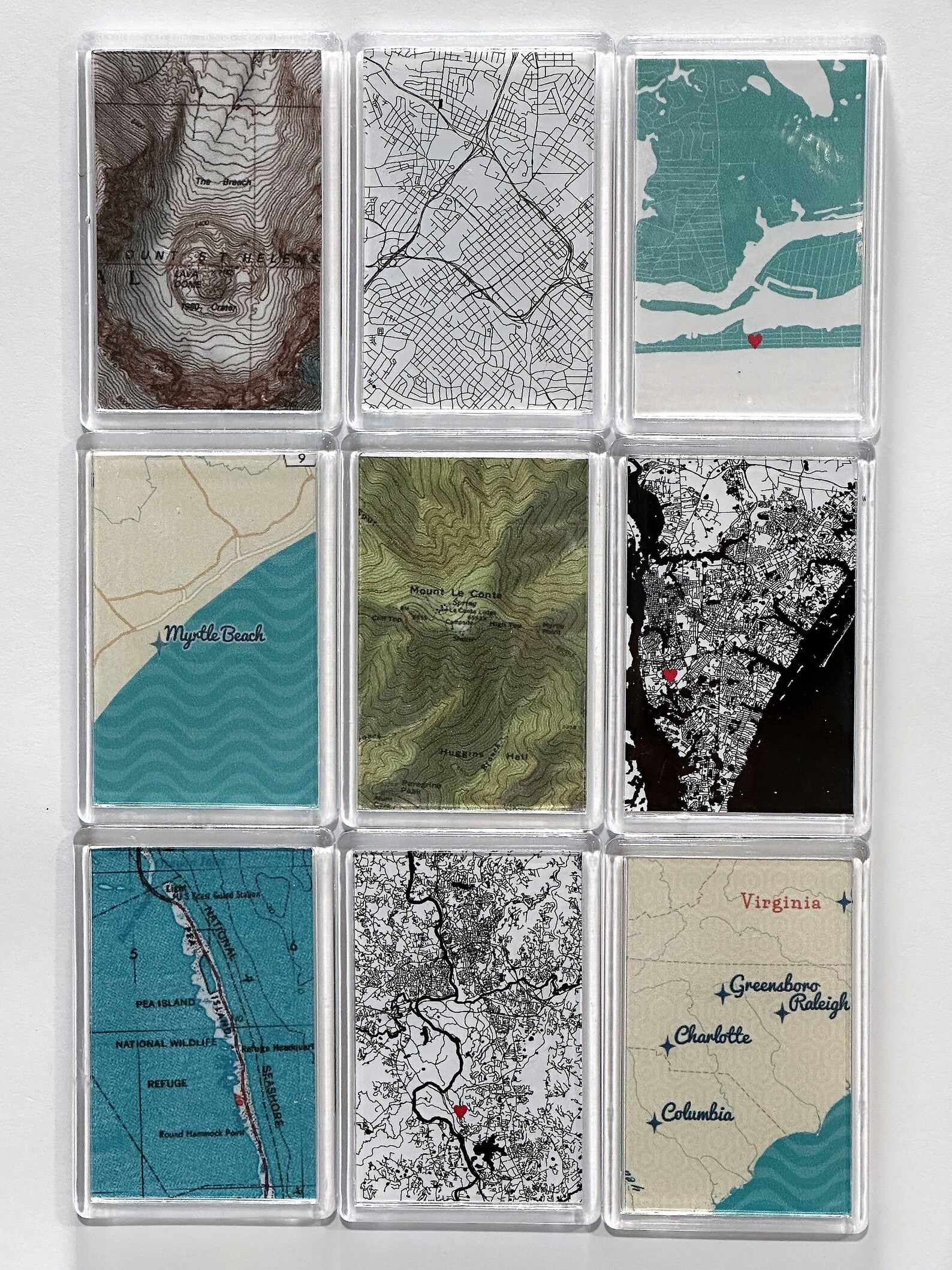 Mini Map Magnet, Map Magnet, Mini Map, Miniature Gift, Custom Gift ...